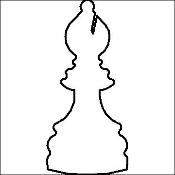 Bishop Chess Piece Sketch Coloring Page